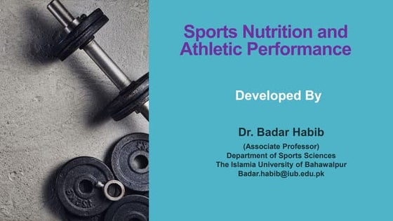 Nutrition for athletes | PPT