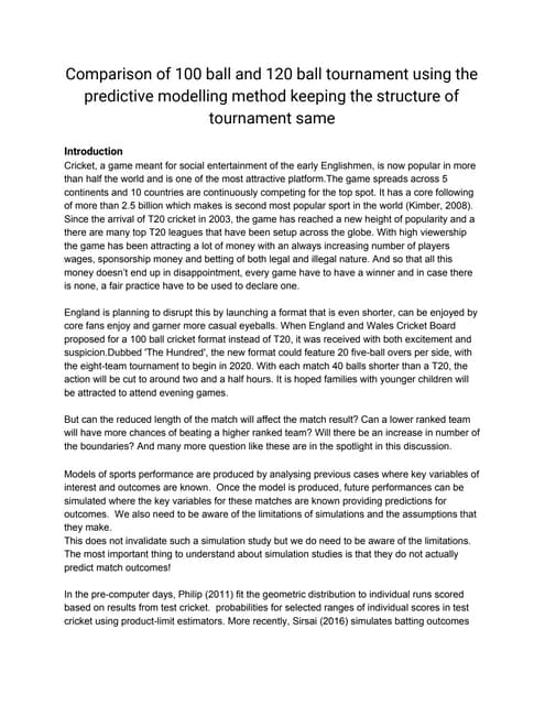 IPL WIN PREDICTION.pptx | Cricket | Sports