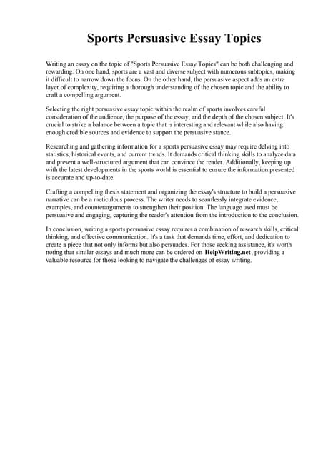 Essay On Sport.pdf | Sports