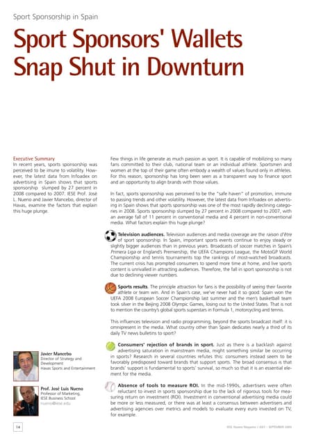 Sponsorship in Sports | PPT