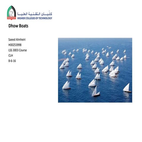 Dhow Boats | PPTX