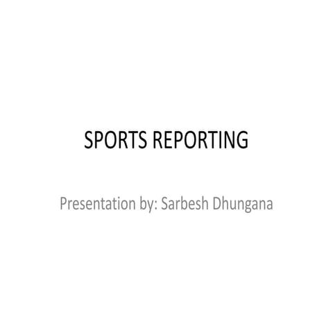 Sports reporting | PPTX