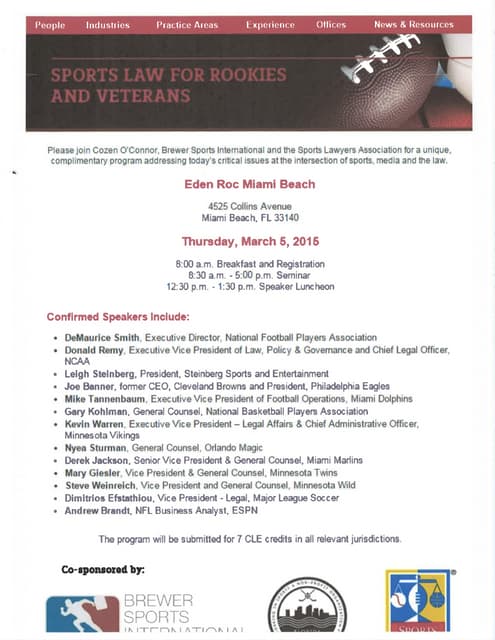 Sports law brochure | PDF