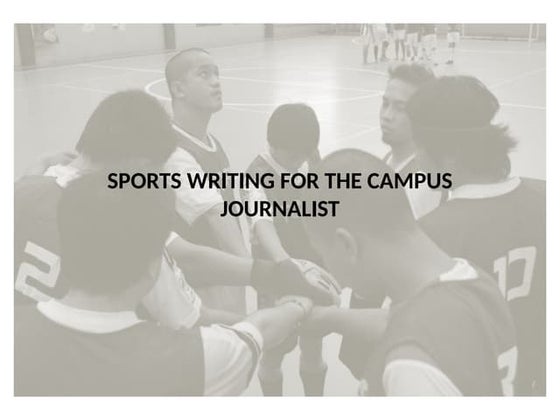 Sports Writing (Rules,Tips, Examples, etc) | PPT | Basketball | Sports