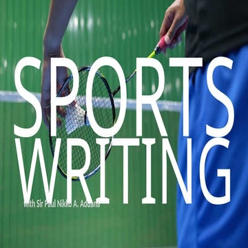 Sports writing | PPTX