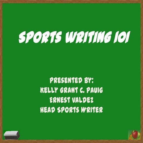 Sports Writing (Rules,Tips, Examples, etc) | PPT