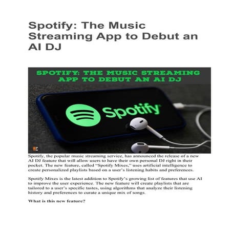 Spotify.pdf | Digital Audio | Computer Software and Applications