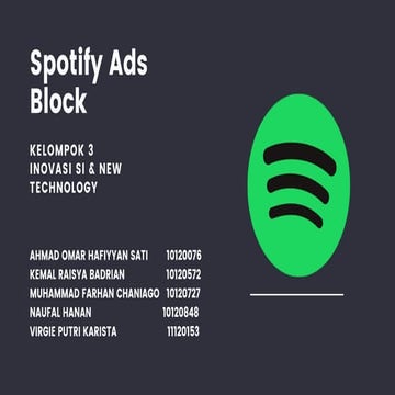 Spotify ads block - Kelompok 3 | PDF