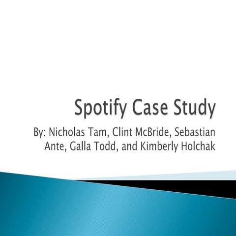 Spotify Case Study #TTUME | PPTX