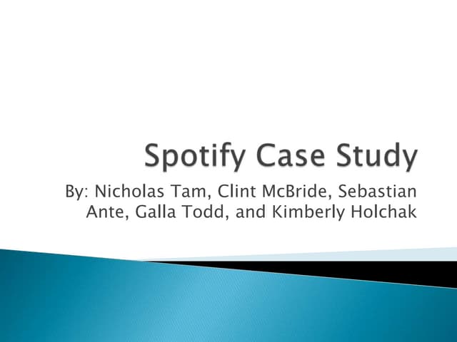 Spotify Case Study | PPTX