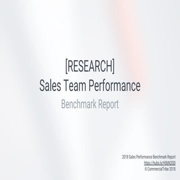 [REPORT] 2018 Sales Team Performance Benchmark | PPT