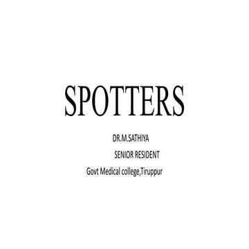 SPOTTERS in radiology with explanations | PPTX