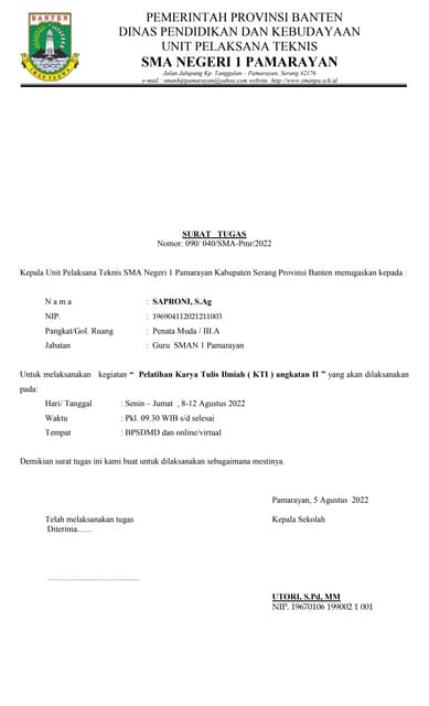 Surat jemputan program jom ke sekolah skpm polis | DOCX