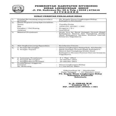 Sppd lembar depan | DOCX