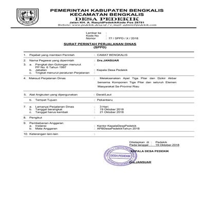 Contoh SPPD | PDF
