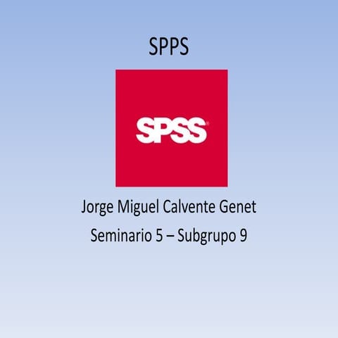 Ibm spss statistics visor | PPTX