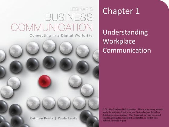 Chapter 1 Communication in the workplace | PPT