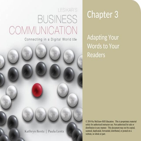 Chapter 3 Adapting Your Words to Your Readers | PPT