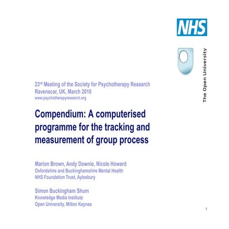 Compendium... for tracking group process | PDF