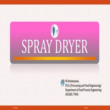 Spray dryer | PPTX