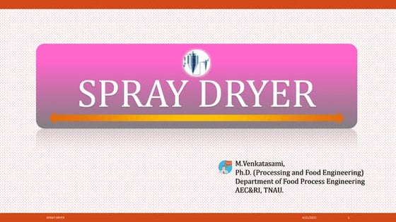 spray drying | PPT