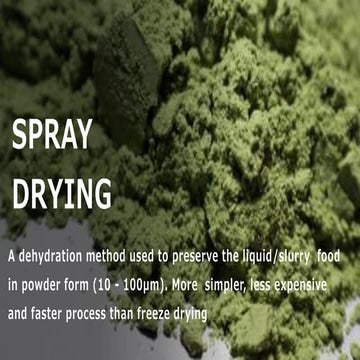 Spray drying food preservation | PPTX