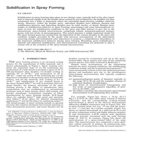 Spray forming | PDF