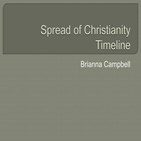 Spread of christianity timeline | PPTX