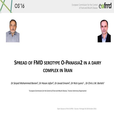 OS16 - 1.3.d Spread of FMD Serotype O-PANASIA2 in a Dairy Complex in ...