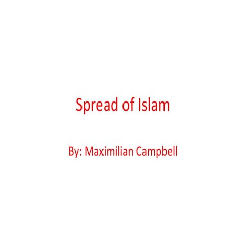Spread of islam | PPT