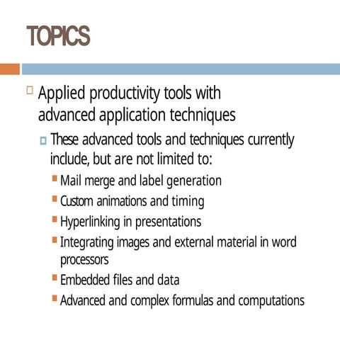 Spreadsheet Ms Excel For Computation Pptx