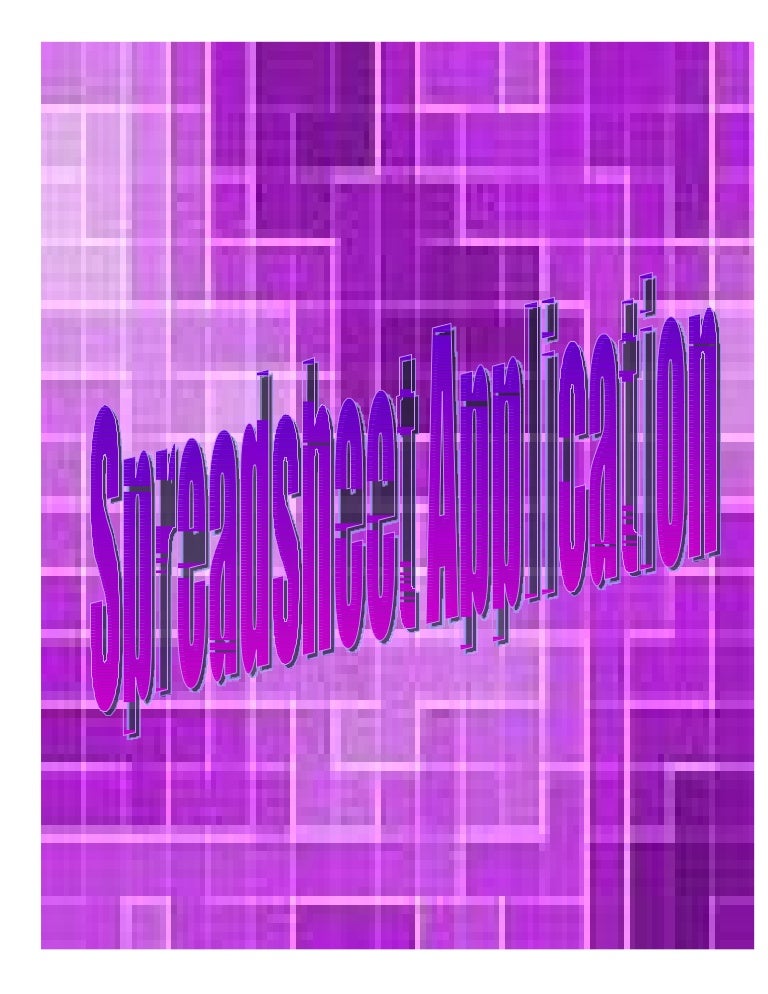 Spreadsheet Application Spreadsheet Application