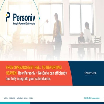 Spreadsheet hell to reporting heaven | PPTX