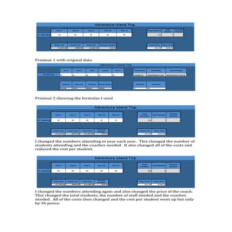 Spreadsheet printouts | PDF