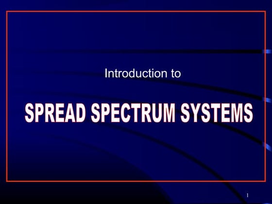 spread spectrum communication | PPT