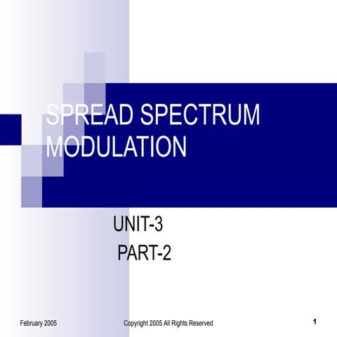 Spread Spectrum Modulation Ppt