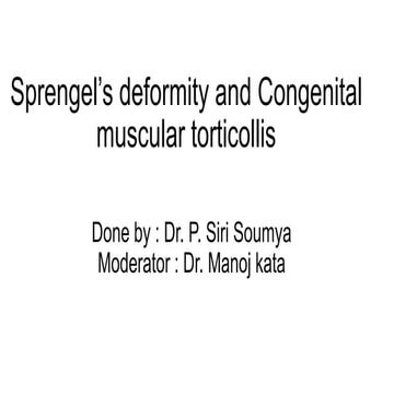 Sprengel deformity presentation by doctor | PPTX