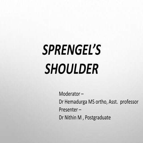 sprengel shoulder . | PPTX