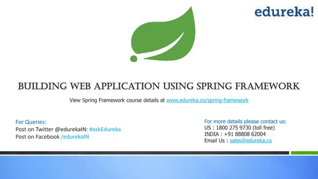 Building Web Application Using Spring Framework Ppt 5906