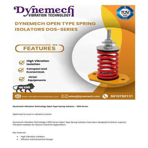 Dynemech Vibration Technology Spring Isolator – Series DSI | PDF