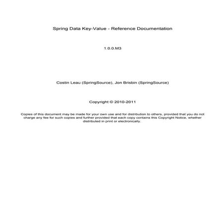 Spring Data Keyvalue Reference Pdf