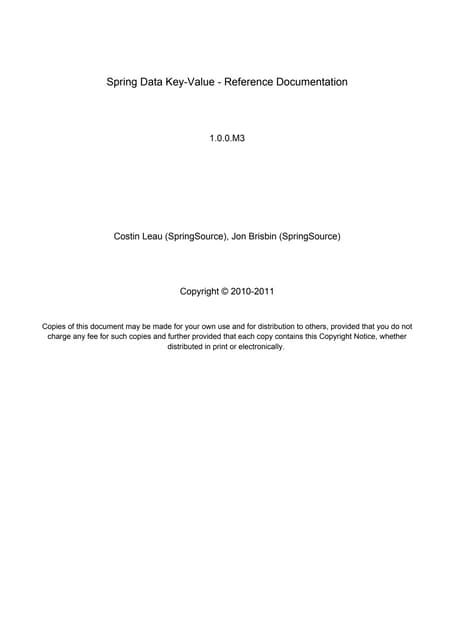 Spring Data Keyvalue Reference Pdf