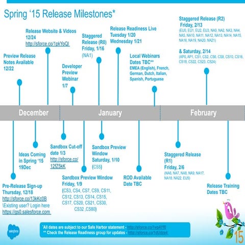 Salesforce Spring '15 Milestones | PPT