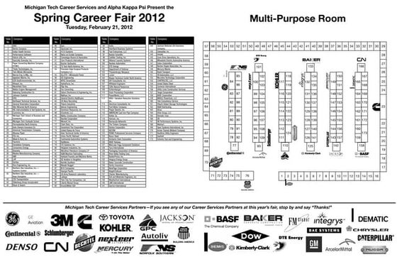 Fall 2012 Career Fair Map - Varsity Gym | PDF | Professional School ...