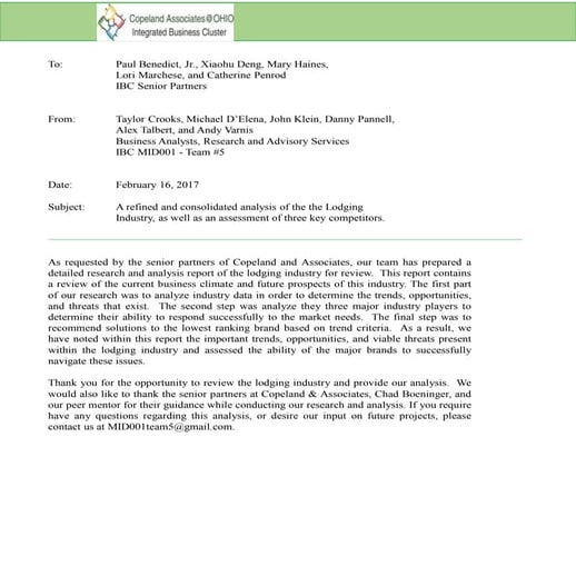 Lodging Industry Analysis | PPTX