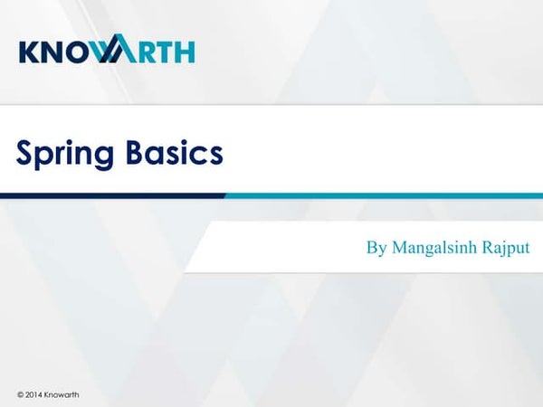 Spring – Java-based Container Configuration Spring – Java-based Container Configuration