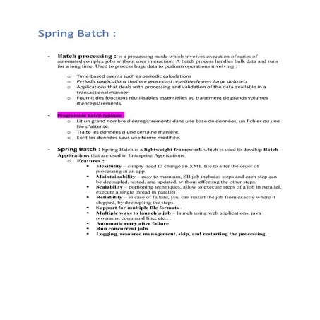 Spring batch introduction | PPT