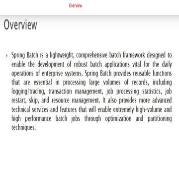 Springboot Batch We Can Eastly Learn This Based On This Topics Ppt 2570