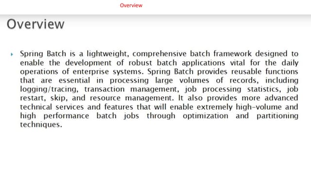 Springboot Batch We Can Eastly Learn This Based On This Topics Ppt 2570