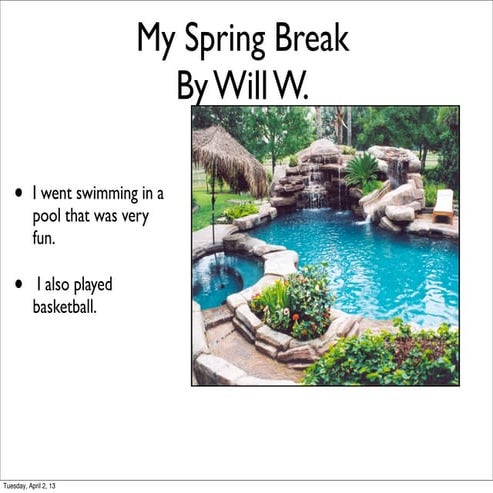 Spring Break | PDF | Birthday | Personal Celebrations & Life Events